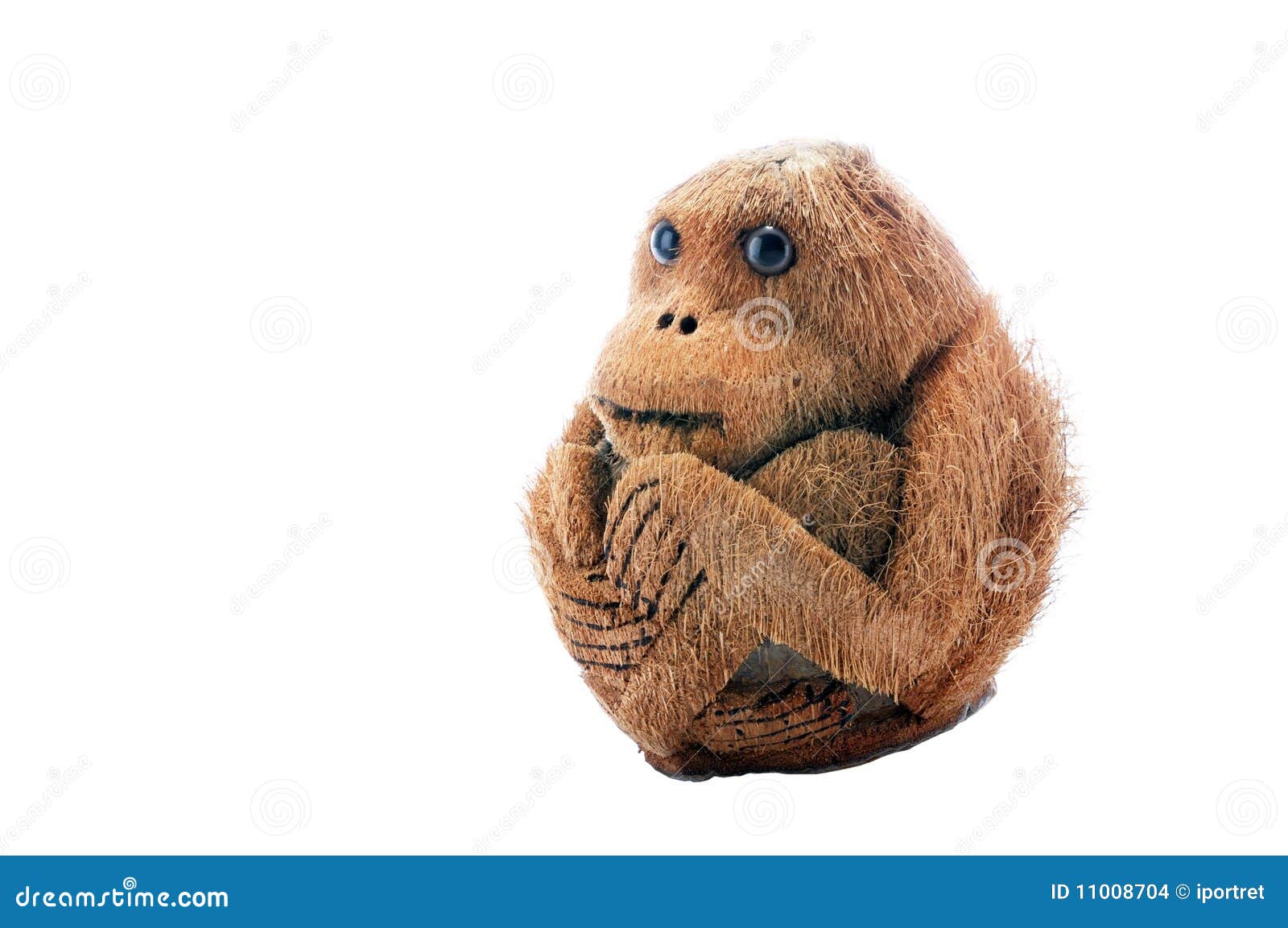 Handmade Monkey from Dried Coconut Stock Photo - Image of sculpture ...