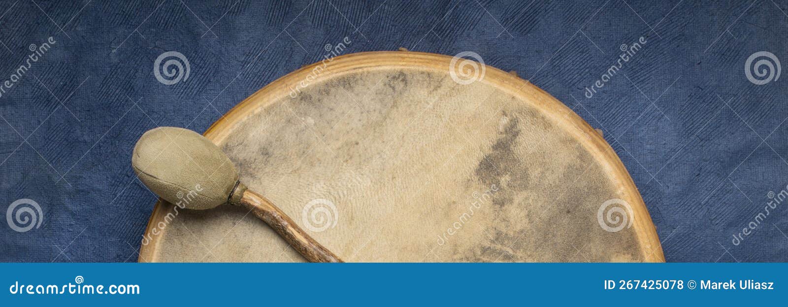 Native American Style, Shaman Frame Drum with a Beater Stock Photo ...