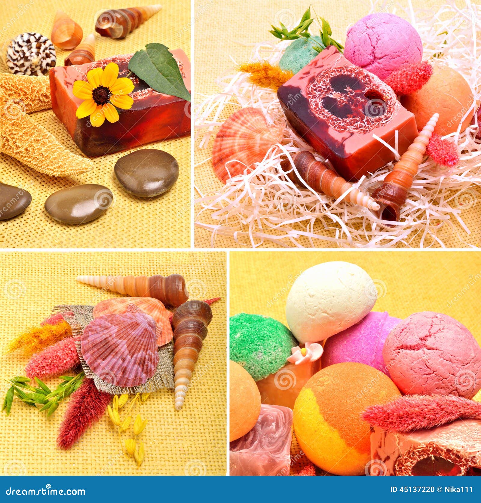 Handmade Natural Soap, Shells and Pebbles Stock Photo - Image of ...