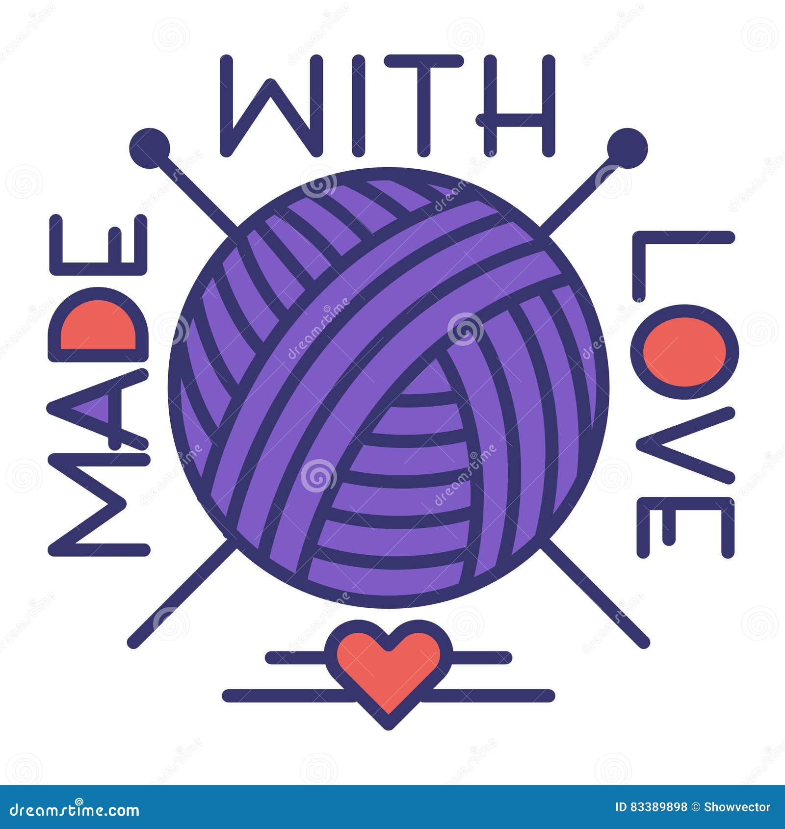 Handmade Needlework Badge Logo Vector Stock Vector - Illustration of ...