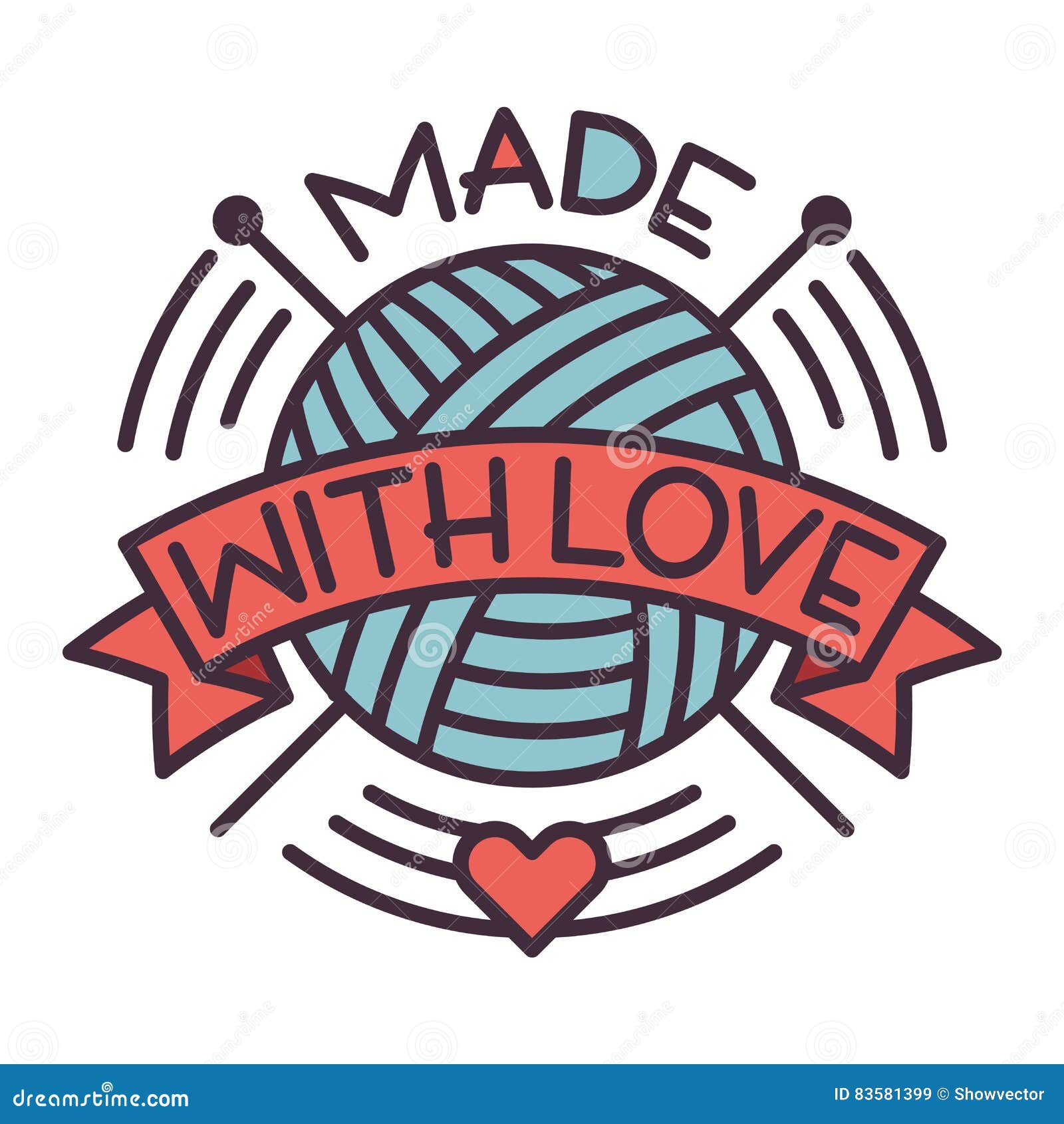 Handmade Needlework Badge Logo Vector Stock Vector - Illustration of ...