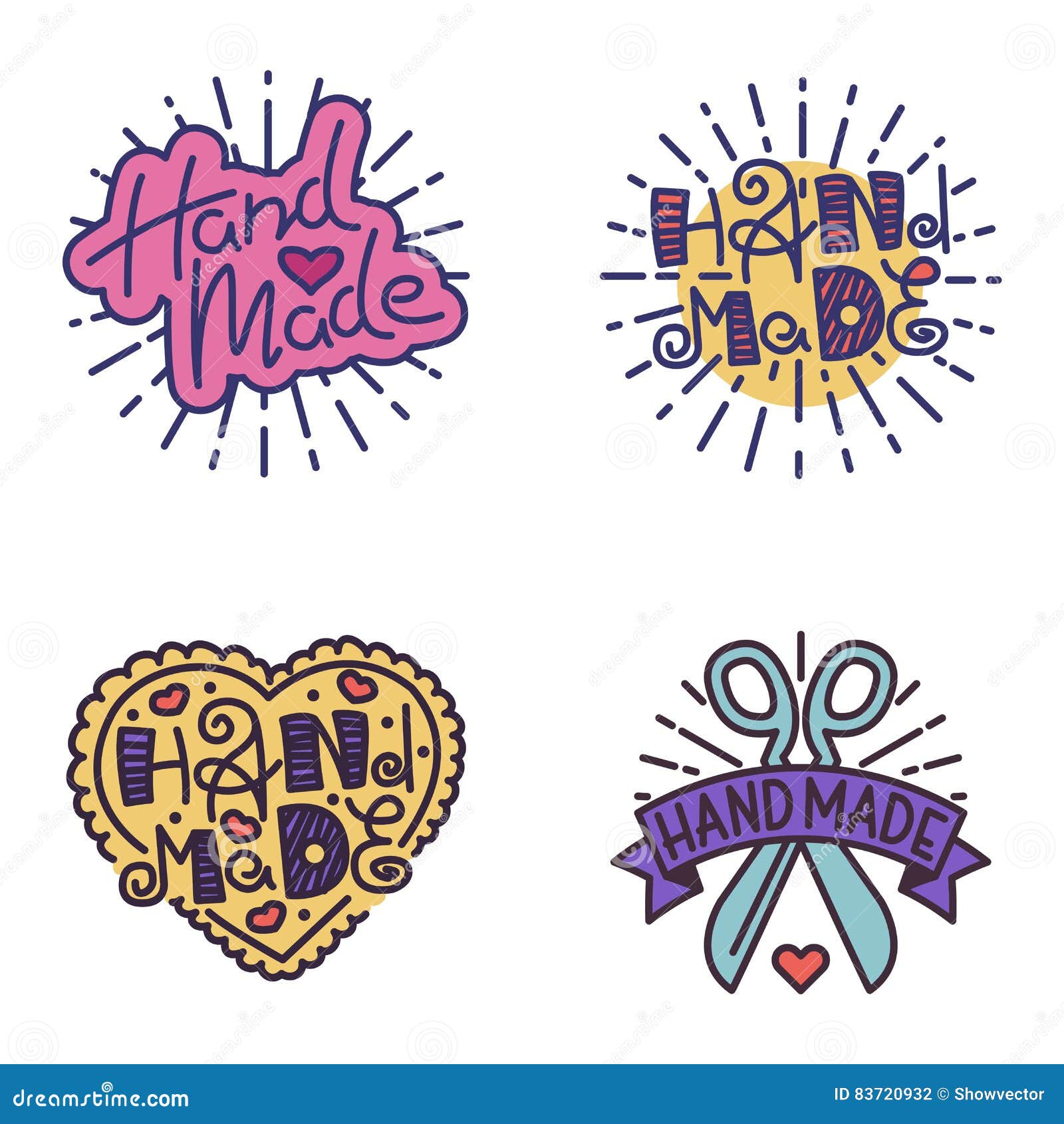 Handmade Needlework Badge Logo Vector Stock Vector - Illustration of ...