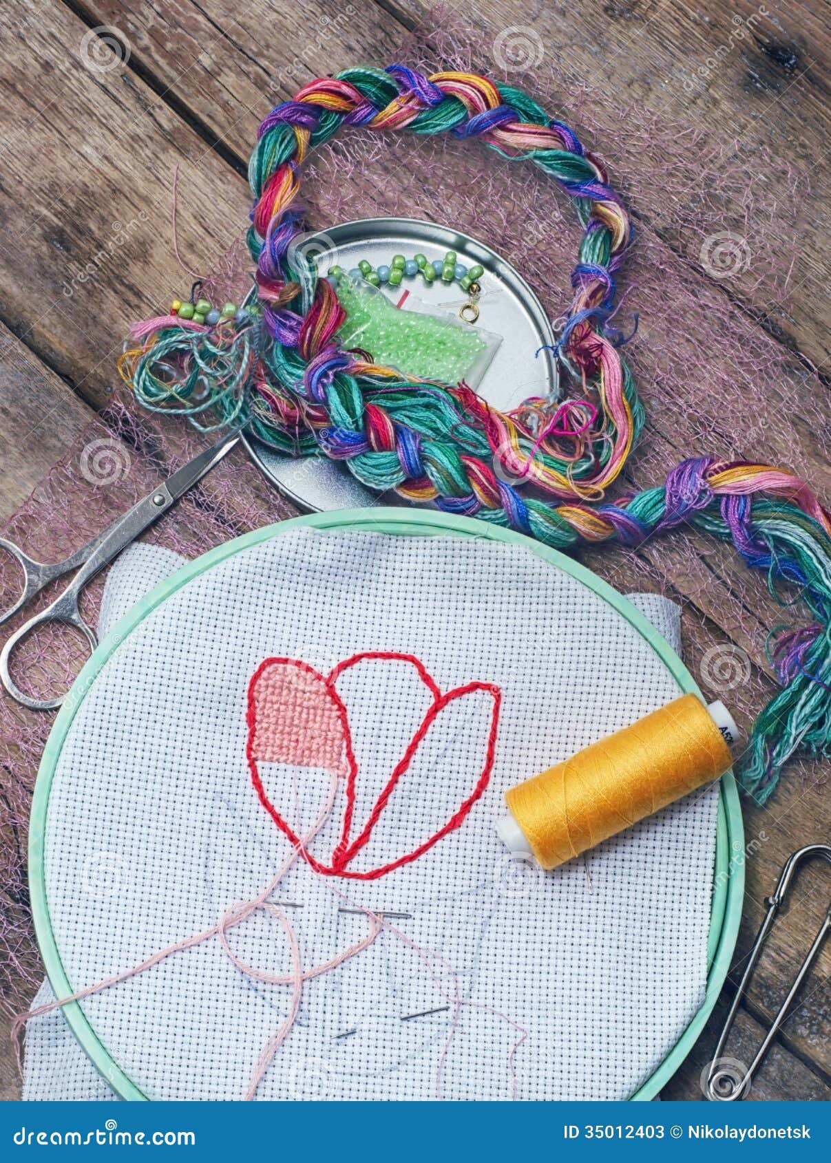 Handmade and needlework stock image. Image of skill, master - 35012403
