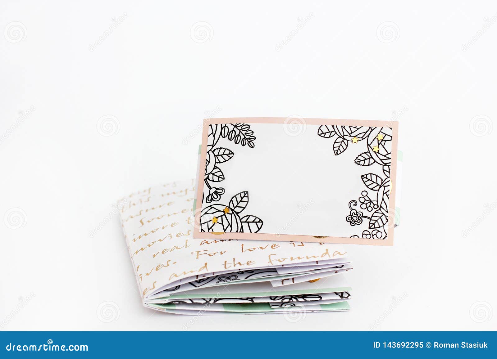 Handmade Notebook on a White Background Stock Image - Image of dark ...