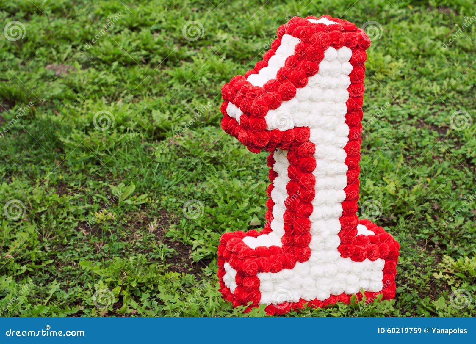 Handmade number one stock image. Image of nature, striped - 60219759