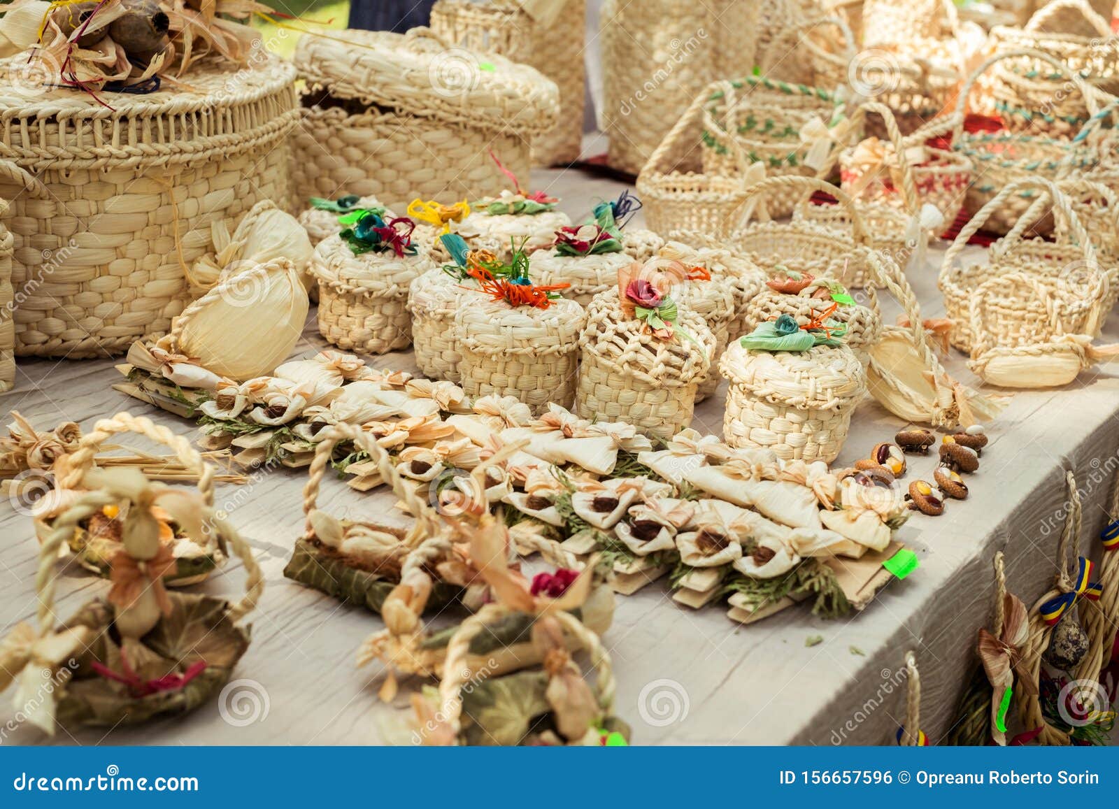 Handmade Objects Made from Corn Leaves Editorial Photo - Image of ...