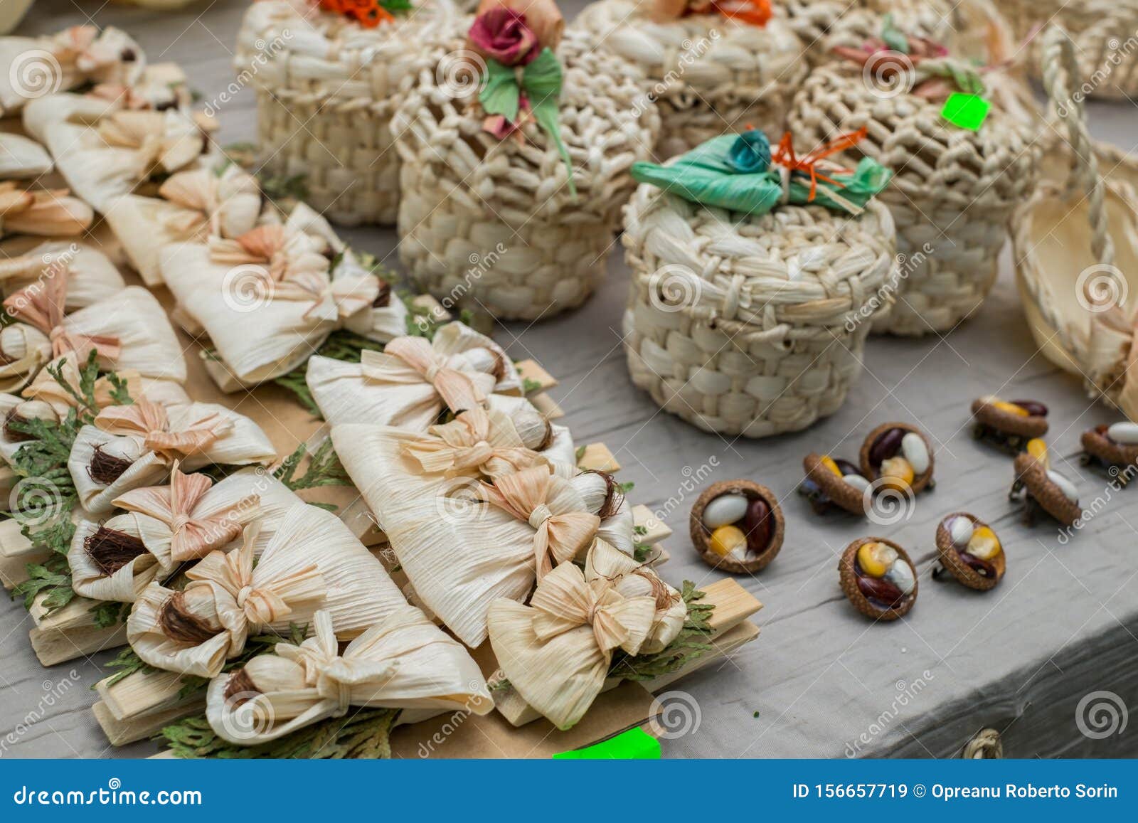 Handmade Objects Made from Corn Leaves Stock Image - Image of astra ...