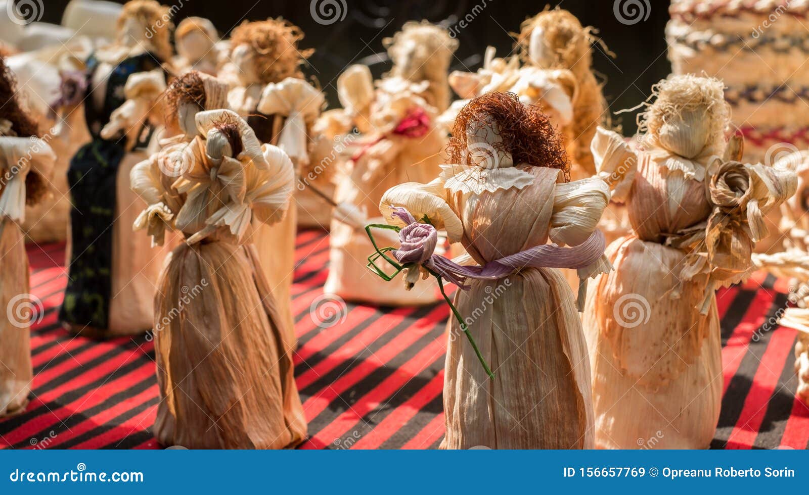 Handmade Objects Made from Corn Leaves Stock Image - Image of wood ...