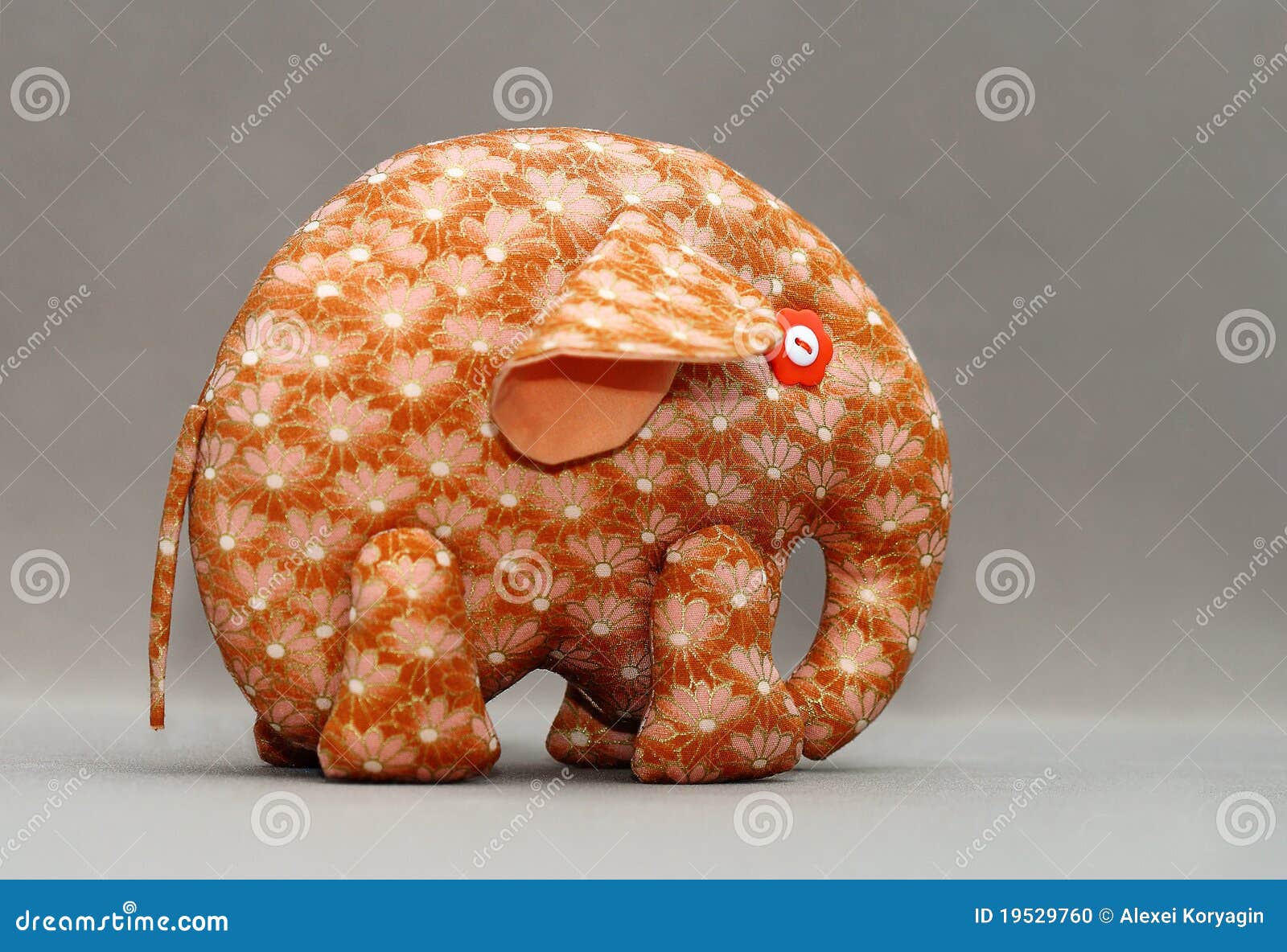 Handmade orange elephant stock photo. Image of comfort - 19529760