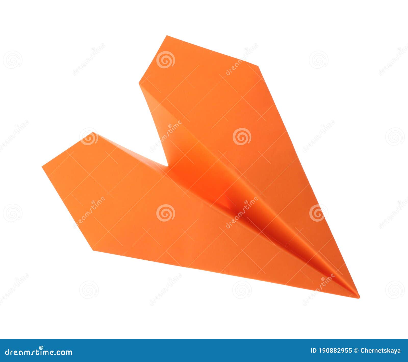 Handmade Orange Paper Plane Isolated Stock Image - Image of flight ...