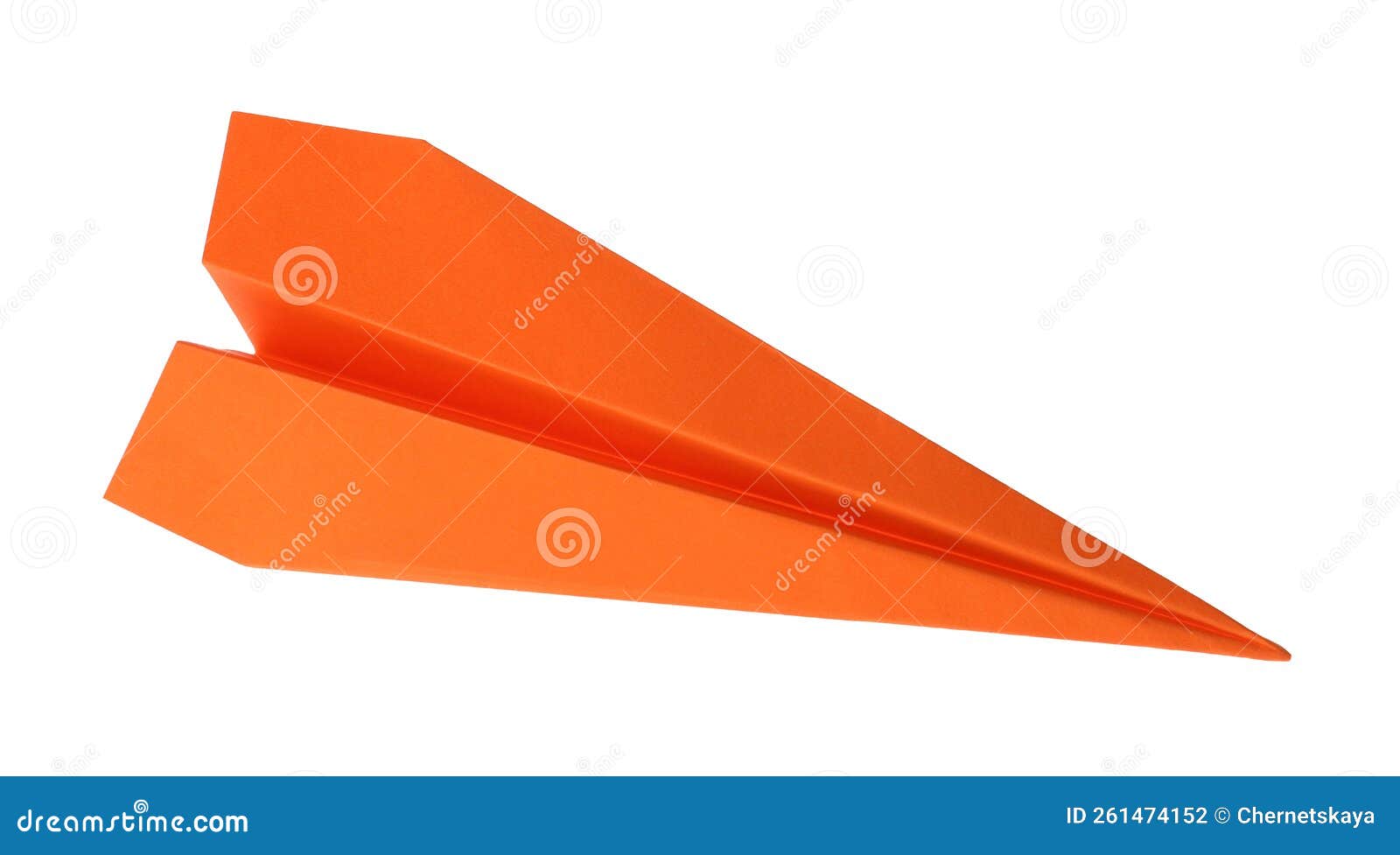 Handmade Orange Paper Plane Isolated on White Stock Photo - Image of ...