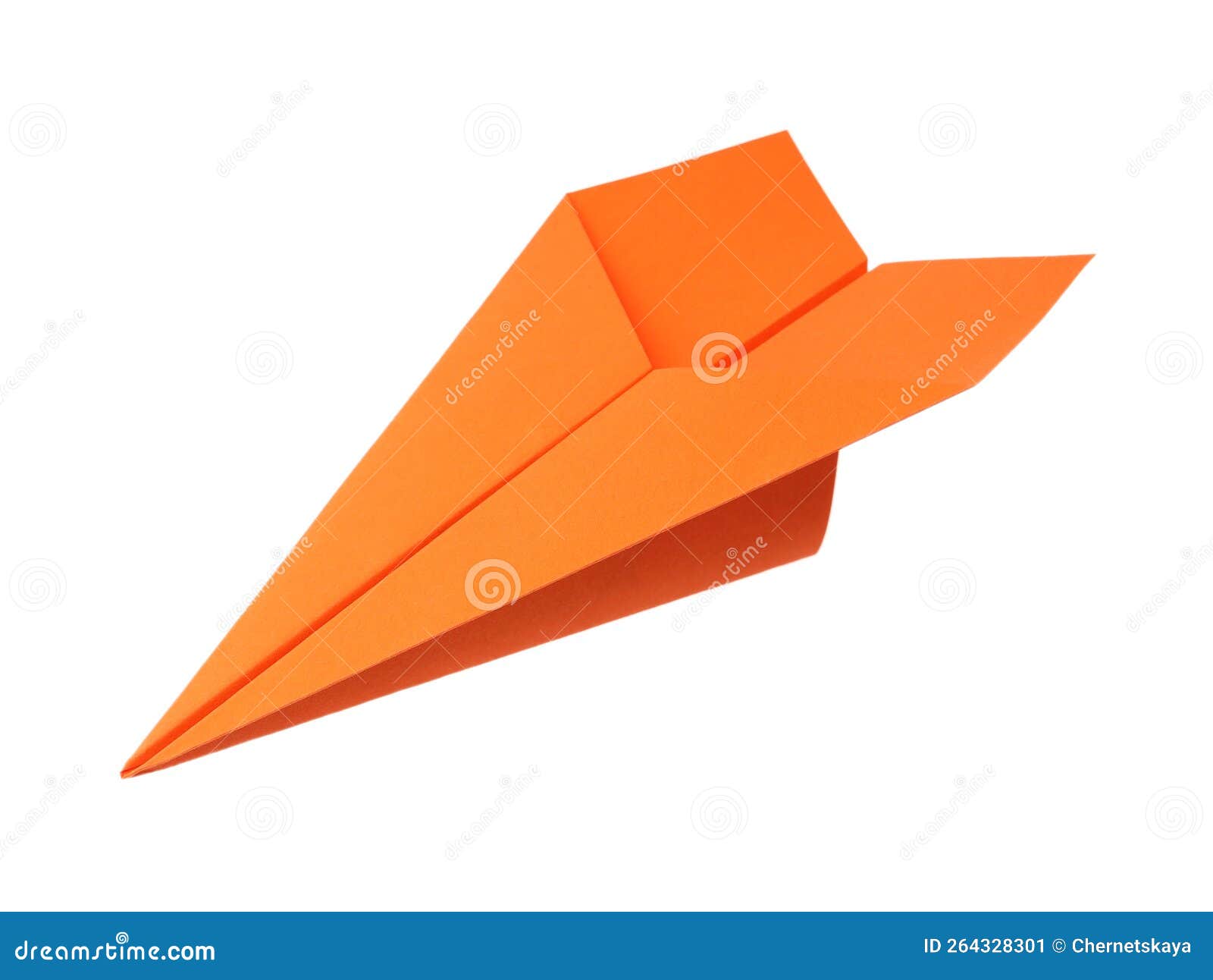 Handmade Orange Paper Plane Isolated on White Stock Image - Image of ...