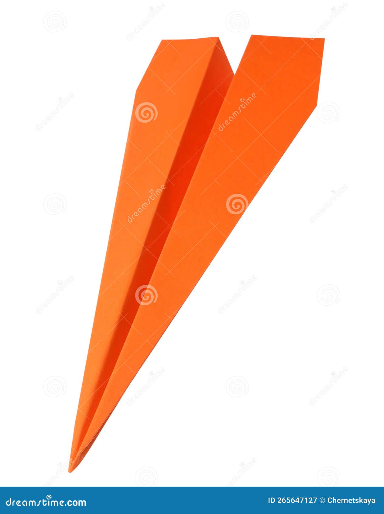 Handmade Orange Paper Plane Isolated on White Stock Image - Image of ...