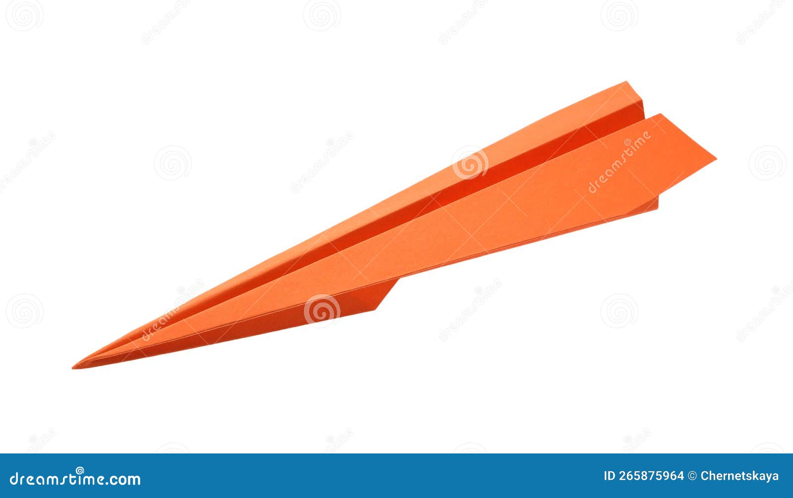 Handmade Orange Paper Plane Isolated on White Stock Photo - Image of ...