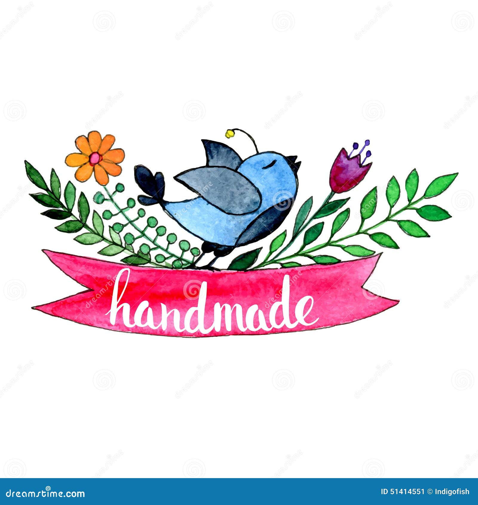 Handmade. Original Custom Hand Lettering Stock Vector - Illustration of ...