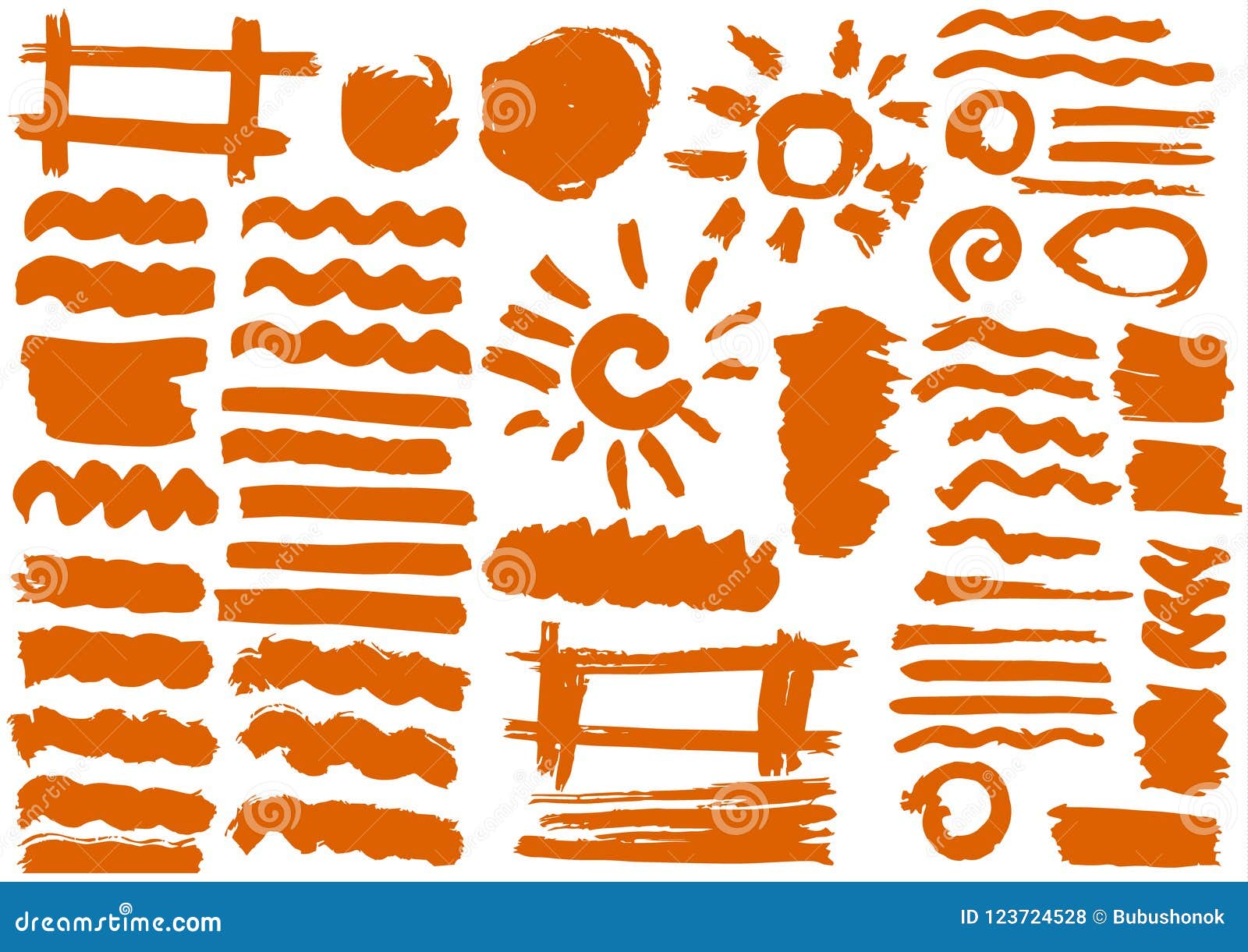 Handmade. Original Textures, Hand Draw. Brushes, Frames Vector ...