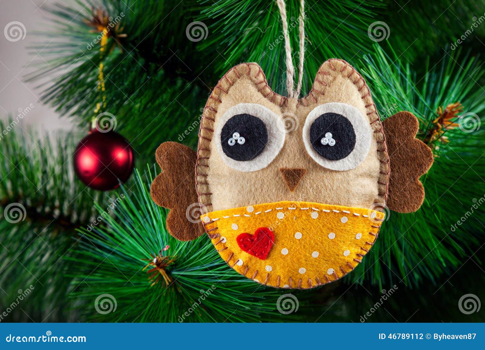 Handmade owl on the tree stock photo. Image of child - 46789112