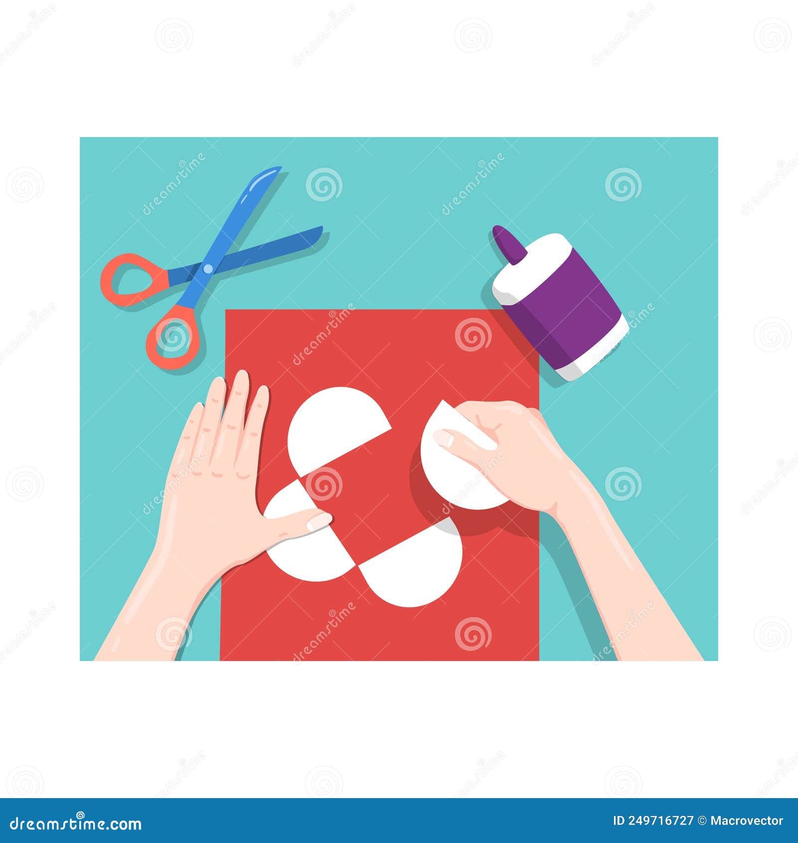 Handmade Paper Application Composition Stock Vector - Illustration of ...