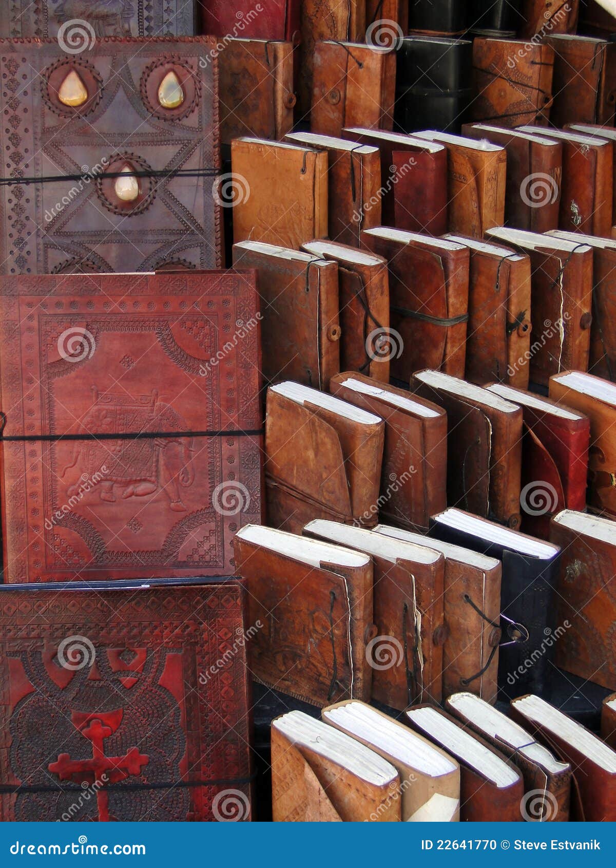Handmade Paper Books and Journals Stock Photo - Image of market, paper ...