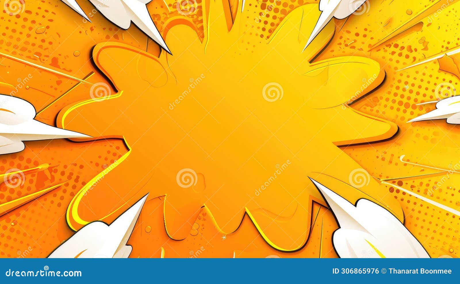 A Handmade Paper Cutout Forms a Pop Art Comic Background with a Speech ...