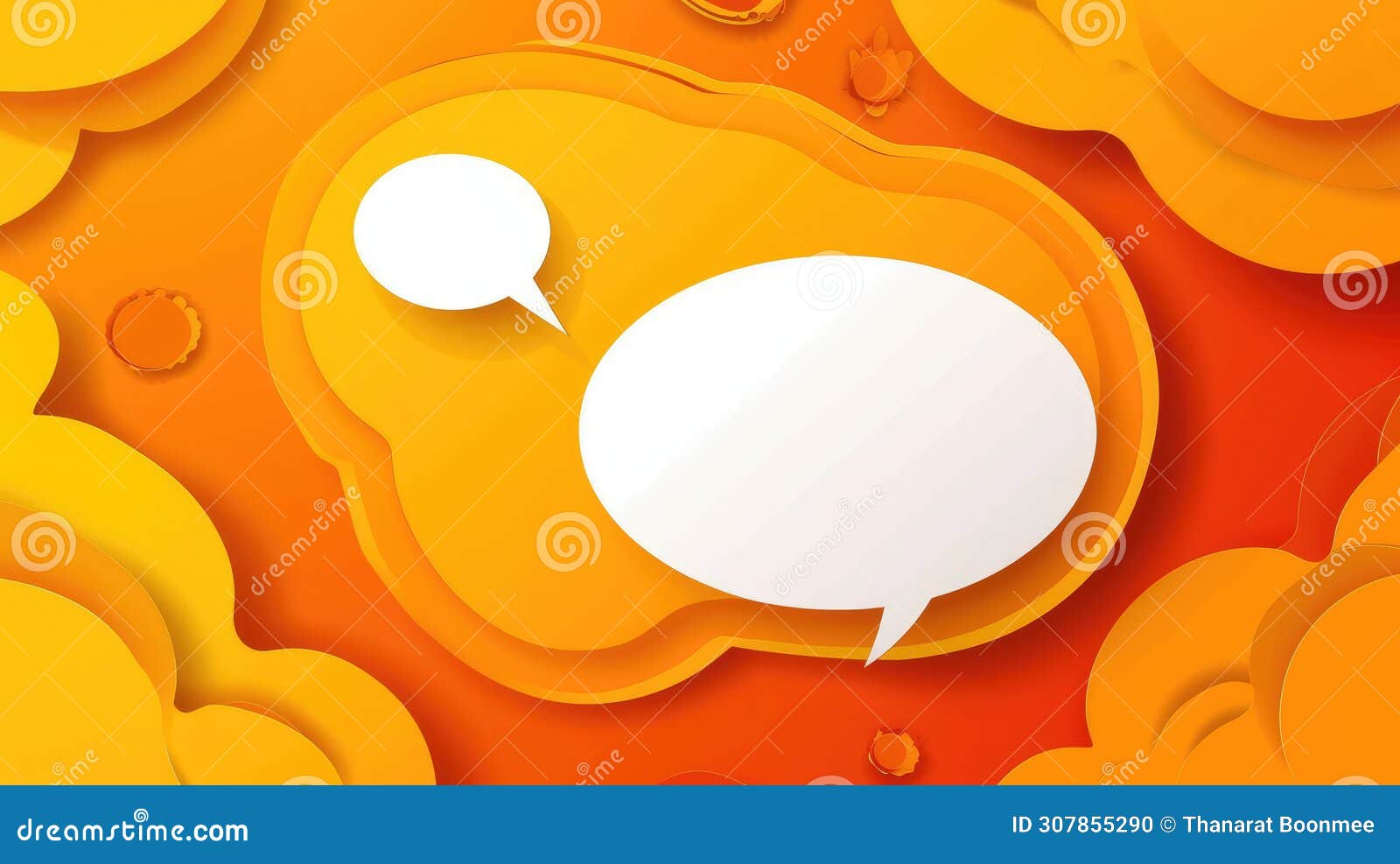 A Handmade Paper Cutout Forms a Pop Art Comic Background with a Speech ...