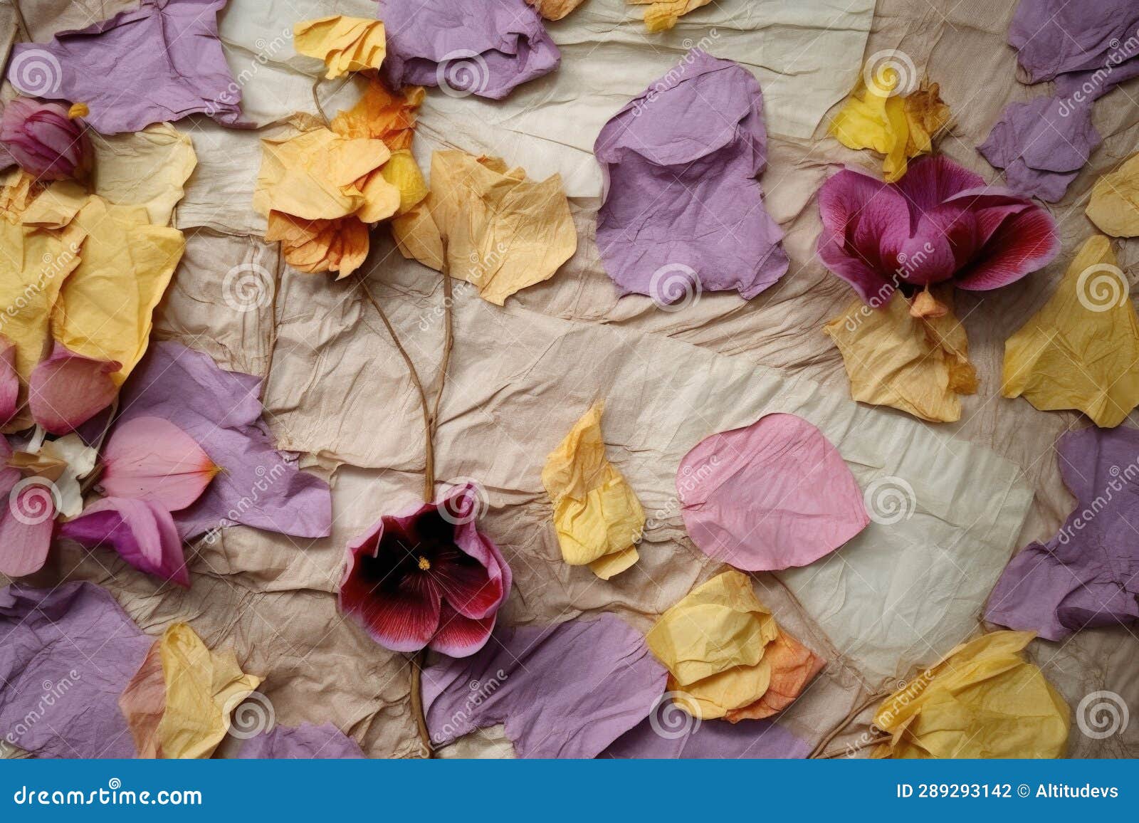 Handmade Paper with Embedded Flower Petals Stock Photo - Image of ...