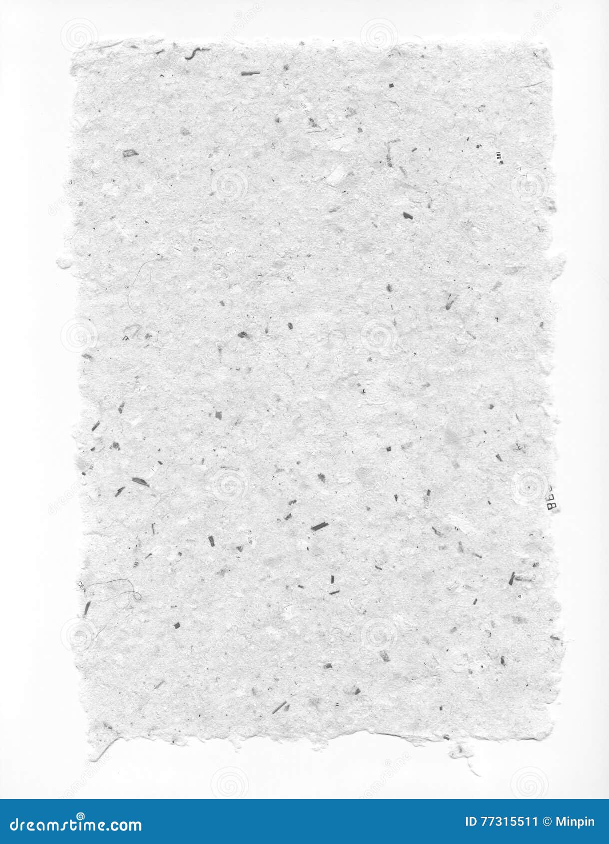Handmade Paper Light Flecked Ragged Stock Image - Image of paper ...