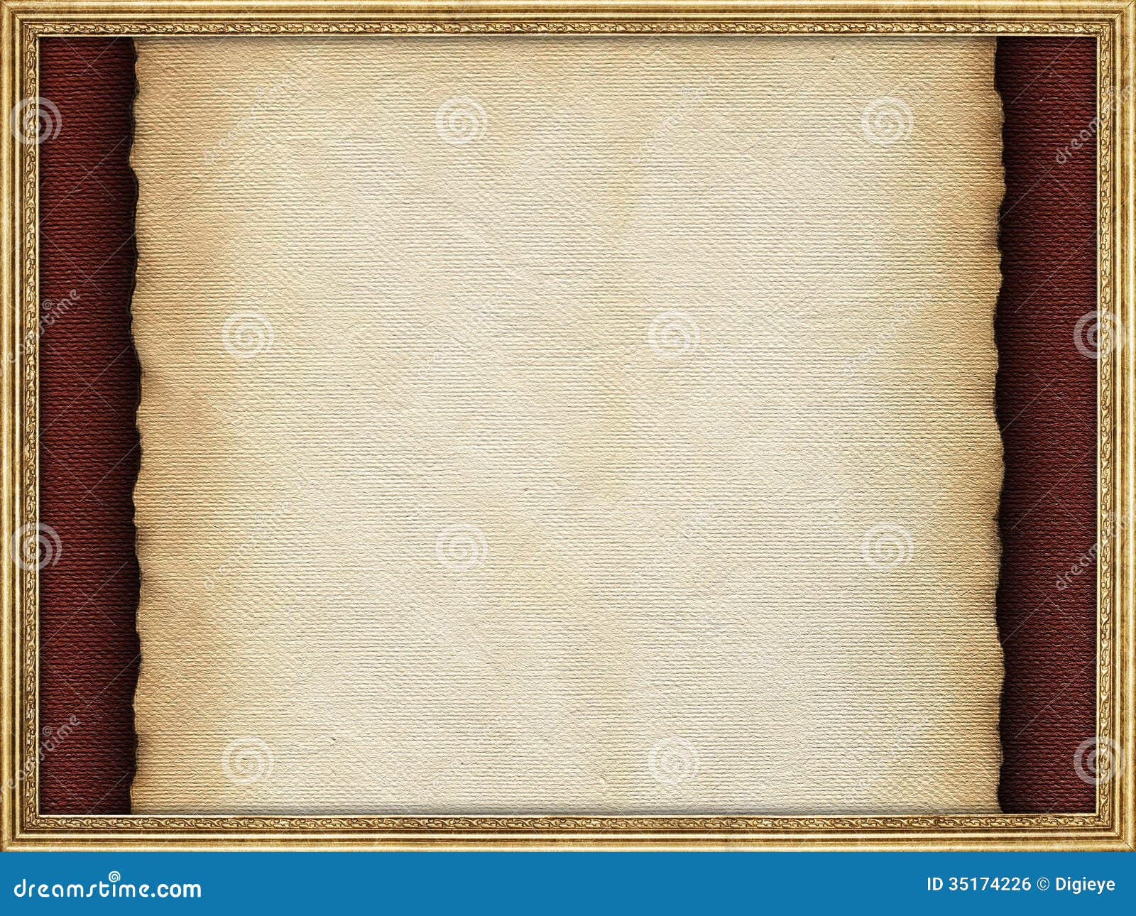 Handmade Paper Sheet and Picture Frame Stock Photo - Image of parchment ...