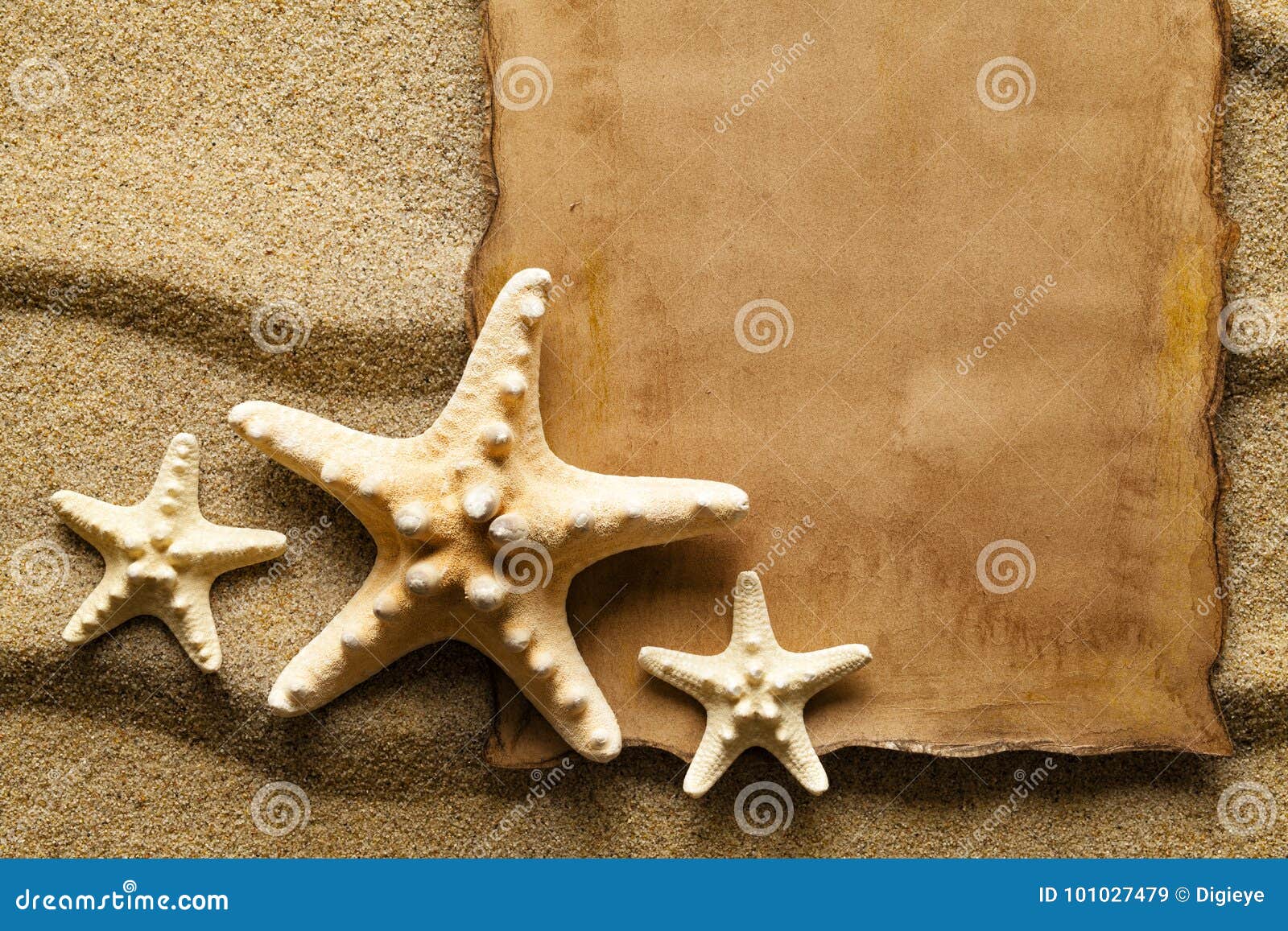Handmade Paper Sheet and Starfish Stock Image - Image of beach, ocean ...
