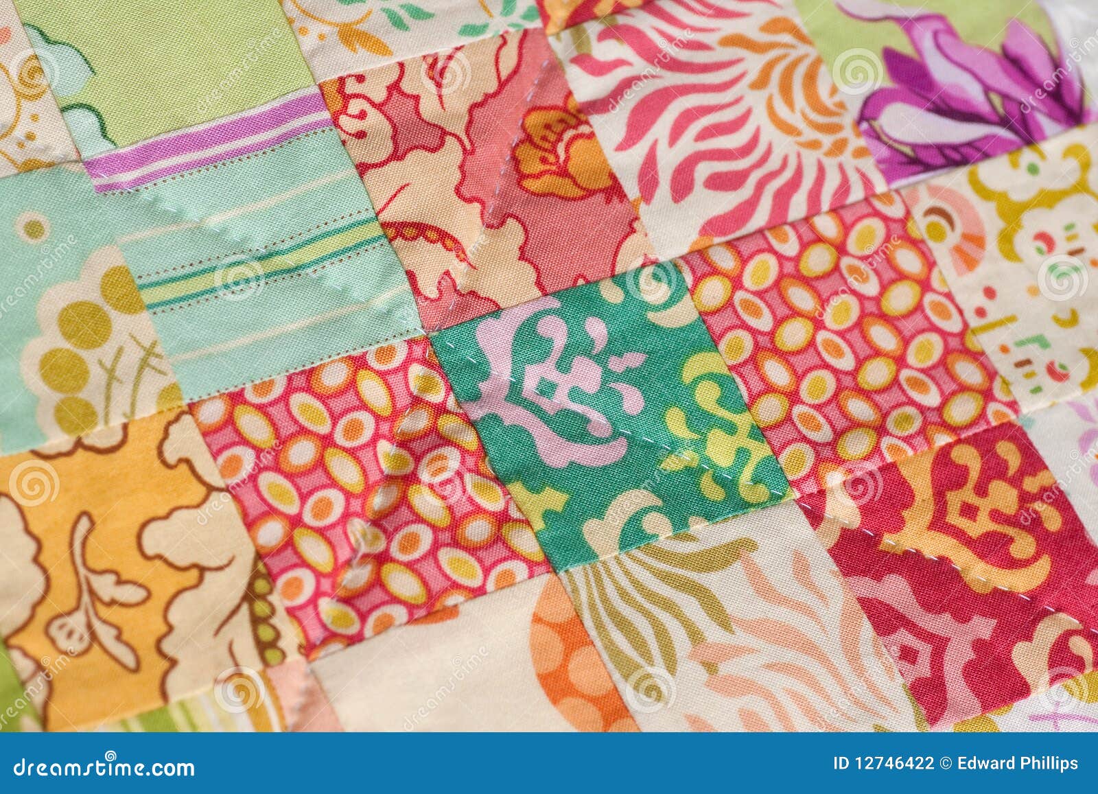 Handmade Patchwork Quilt stock photo. Image of abstract - 12746422