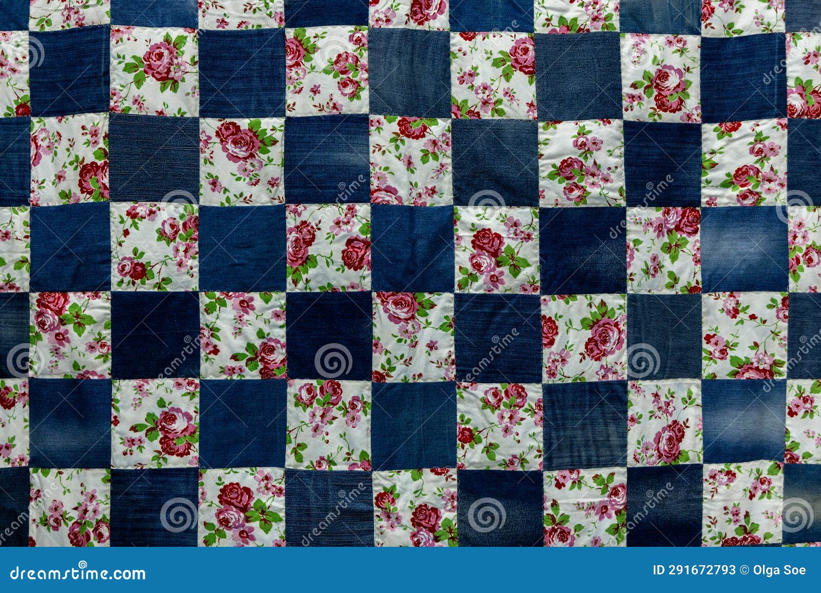 Handmade Patchwork Quilt Background with Colorful Rustic Ethnic ...