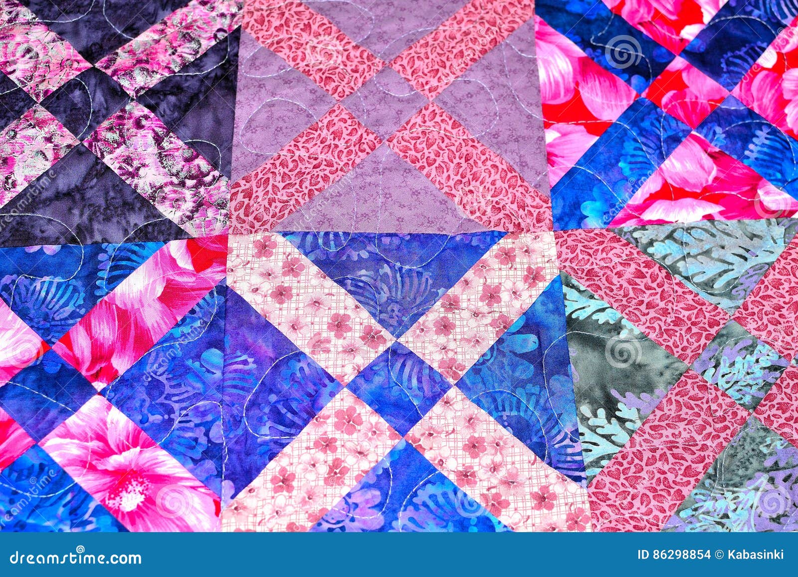 Handmade Patchwork Quilt Texture Backround Stock Photo - Image of ...