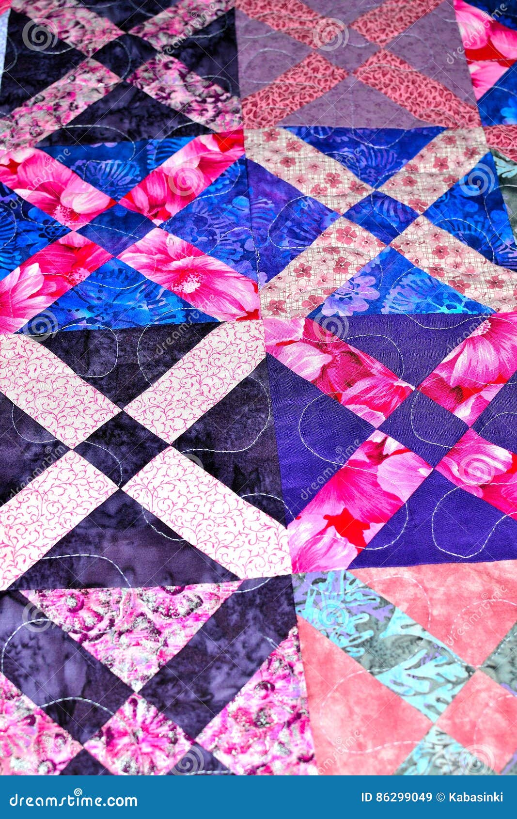 Handmade Patchwork Quilt Texture Backround Stock Image - Image of ...