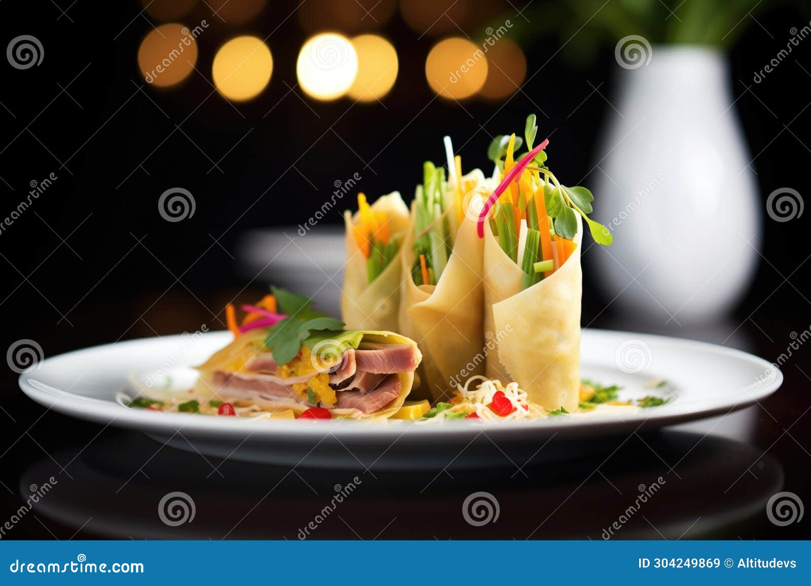Handmade Peking Duck Spring Rolls Stock Image - Image of food ...