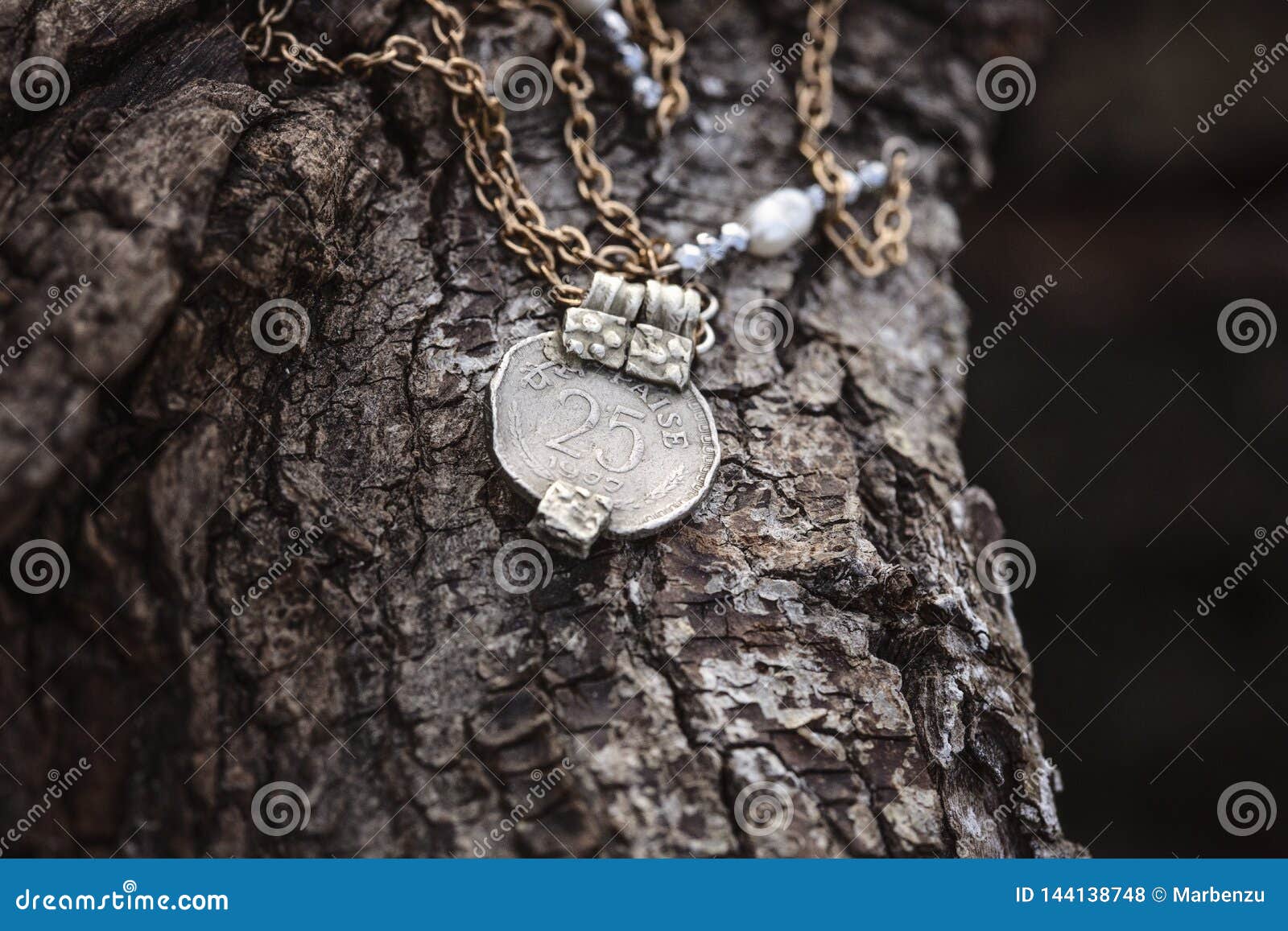 Handmade Pendant from Original Coin Stock Photo - Image of handmade ...