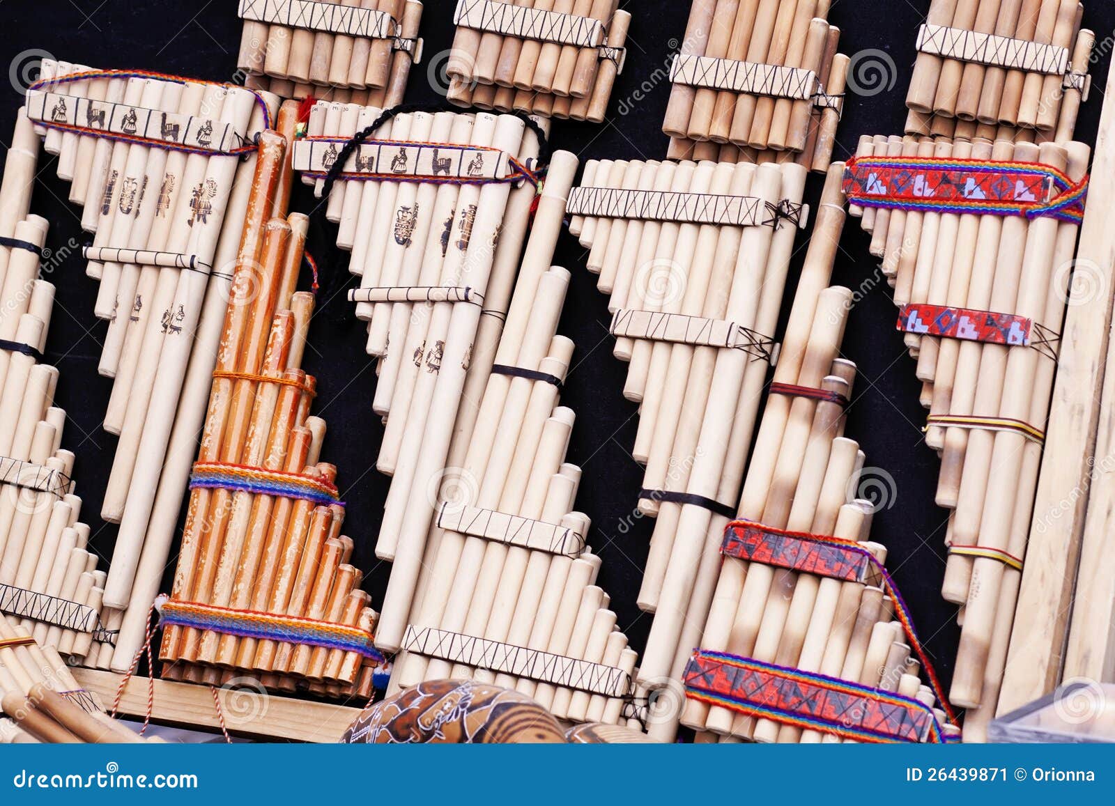 Handmade Peruvian Pan Flute, Peru, South America Stock Image - Image of ...