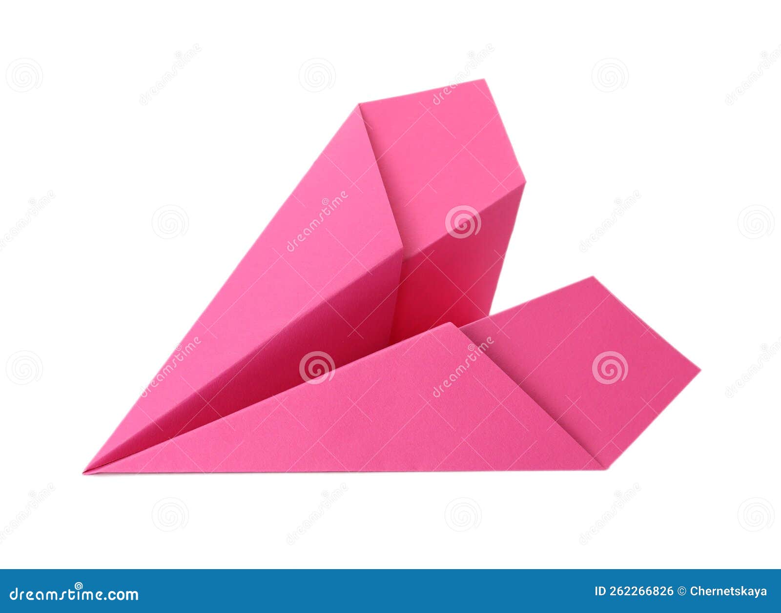 Handmade Pink Paper Plane Isolated on White Stock Photo - Image of ...