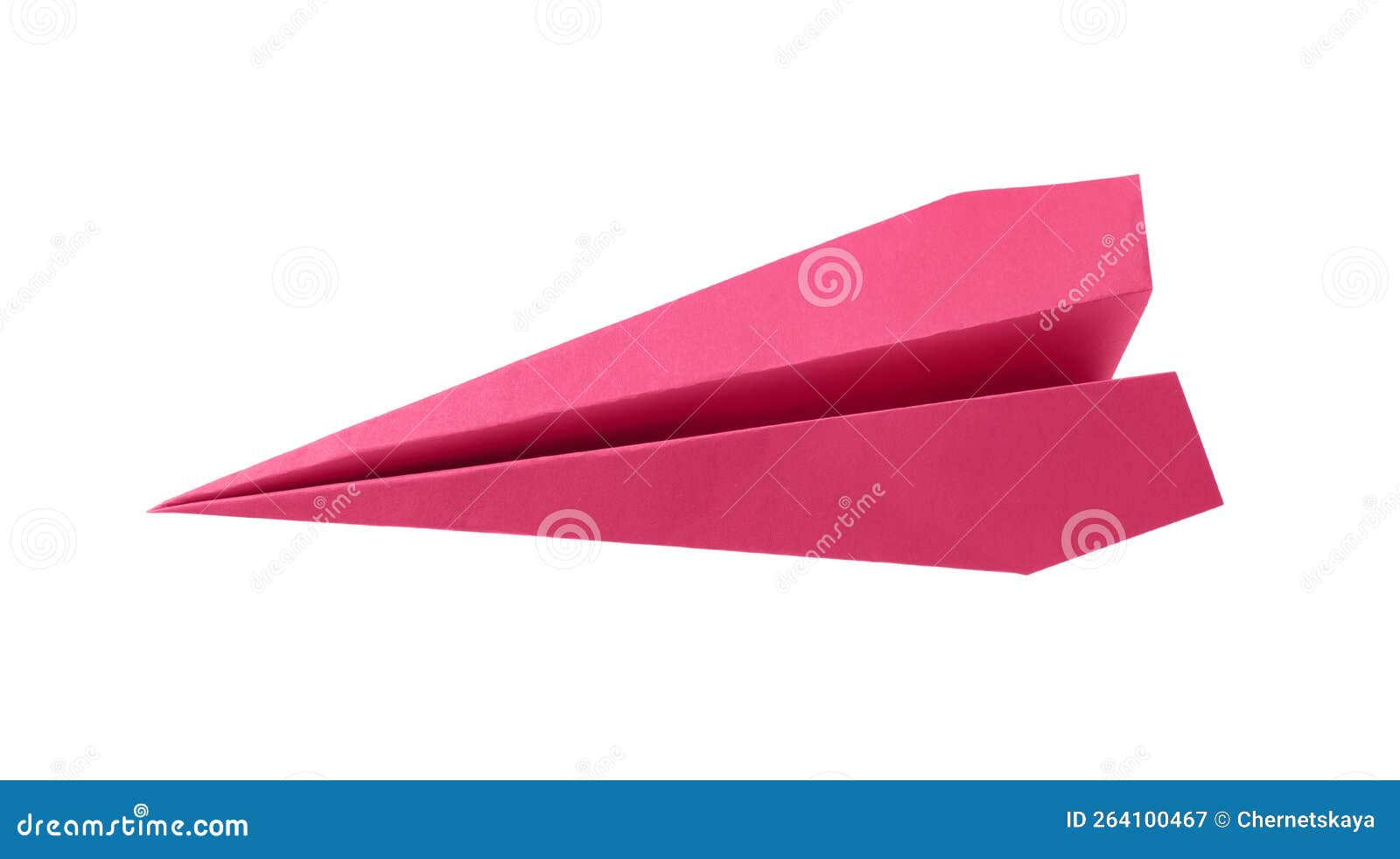 Handmade Pink Paper Plane Isolated on White Stock Image - Image of ...