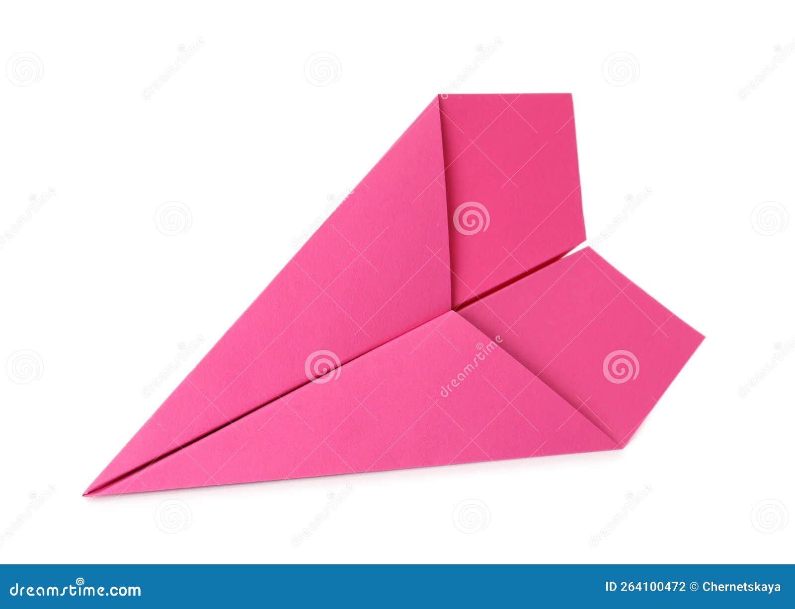 Handmade Pink Paper Plane Isolated on White Stock Photo - Image of ...