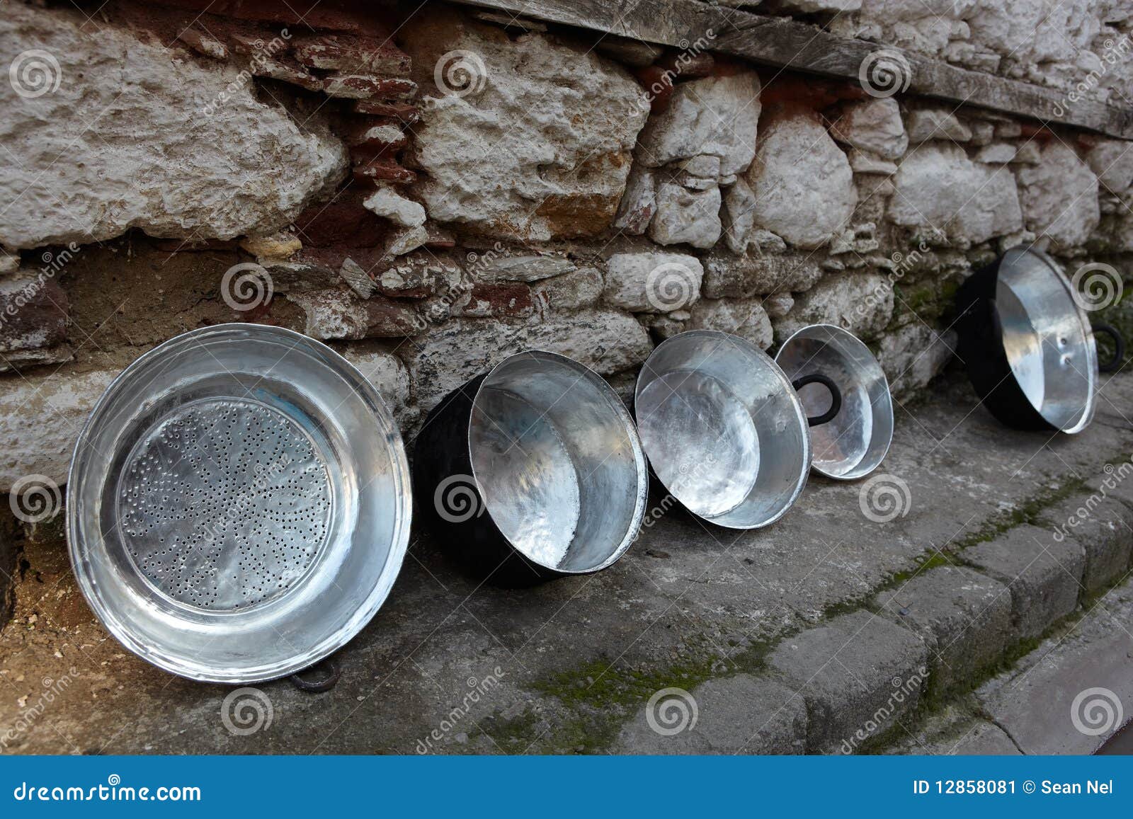 Handmade pots stock image. Image of steel, homemade, metalwork - 12858081