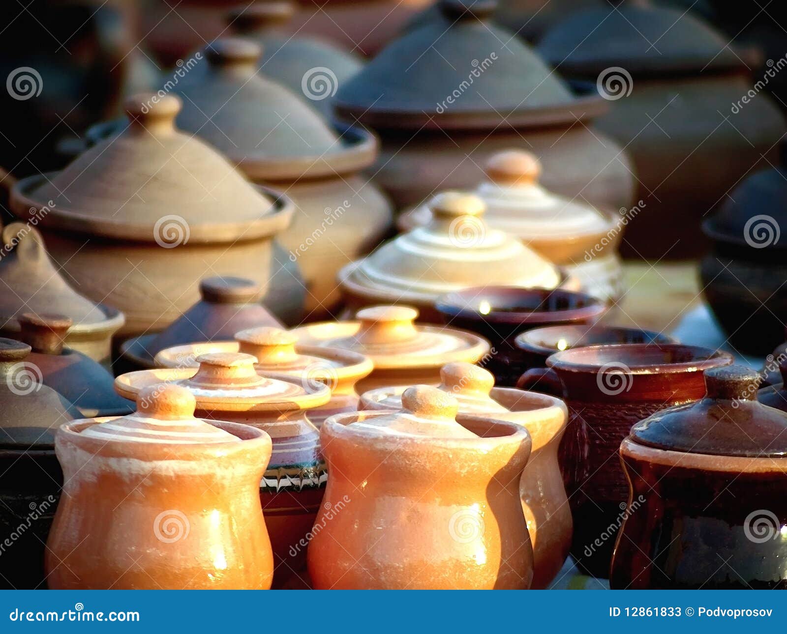 Handmade pottery stock image. Image of home, decoration - 12861833