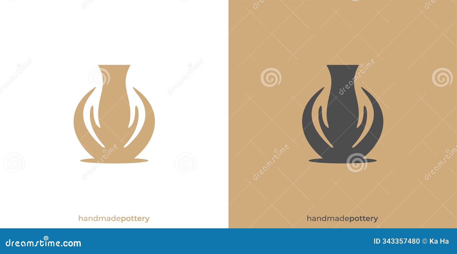 Simple Handmade Pottery Logo Stock Vector - Illustration of work, hand ...