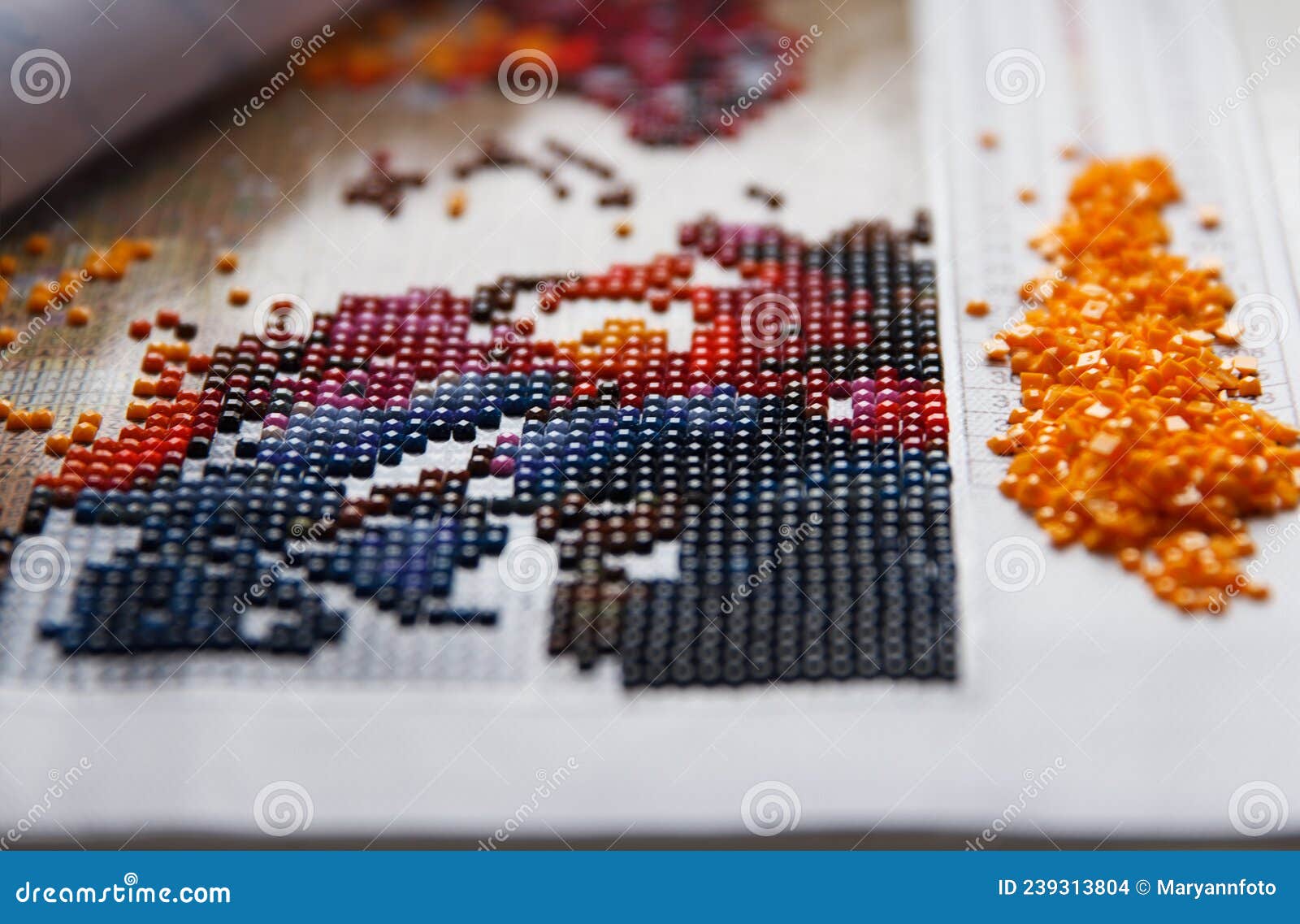 Handmade Process of Creation of Diamond Painting 3d from Square ...