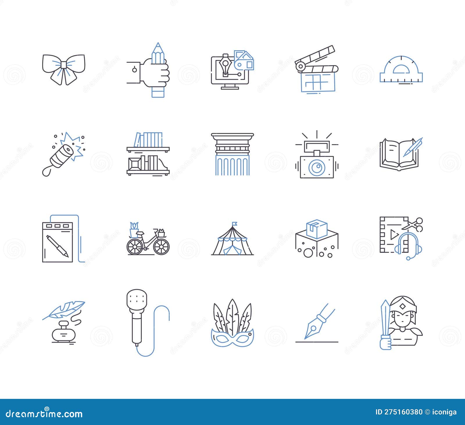 Handmade Projects Outline Icons Collection. Handmade, Project, DIY ...