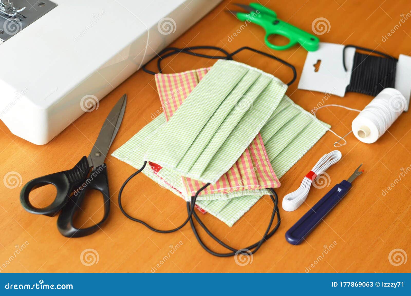 Handmade Protective Medical Cotton Face Masks Stock Image - Image of ...