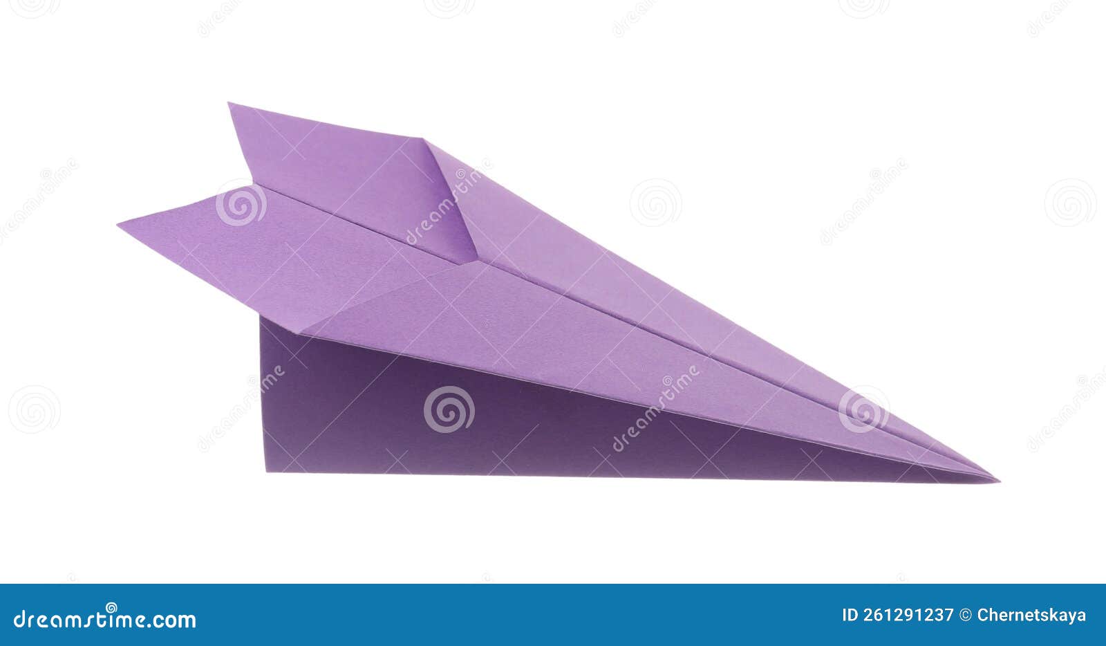 Handmade Purple Paper Plane Isolated on White Stock Image - Image of ...