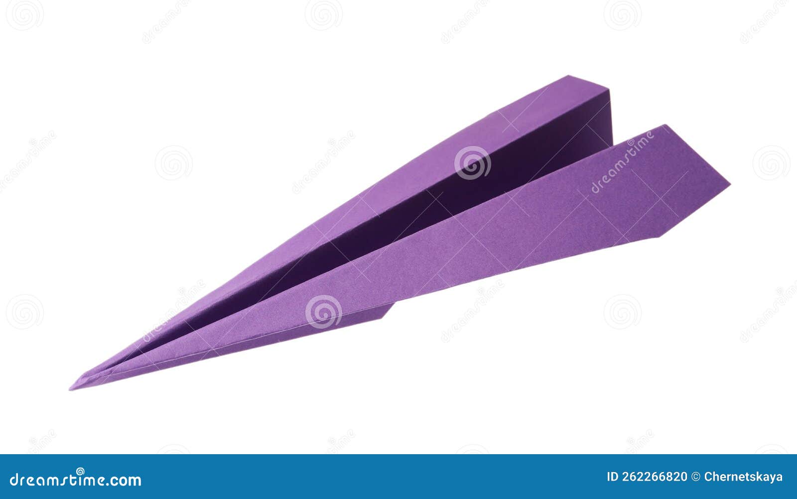 Handmade Purple Paper Plane Isolated on White Stock Photo - Image of ...