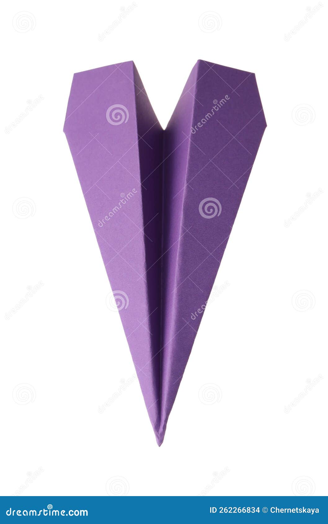 Handmade Purple Paper Plane Isolated on White Stock Photo - Image of ...