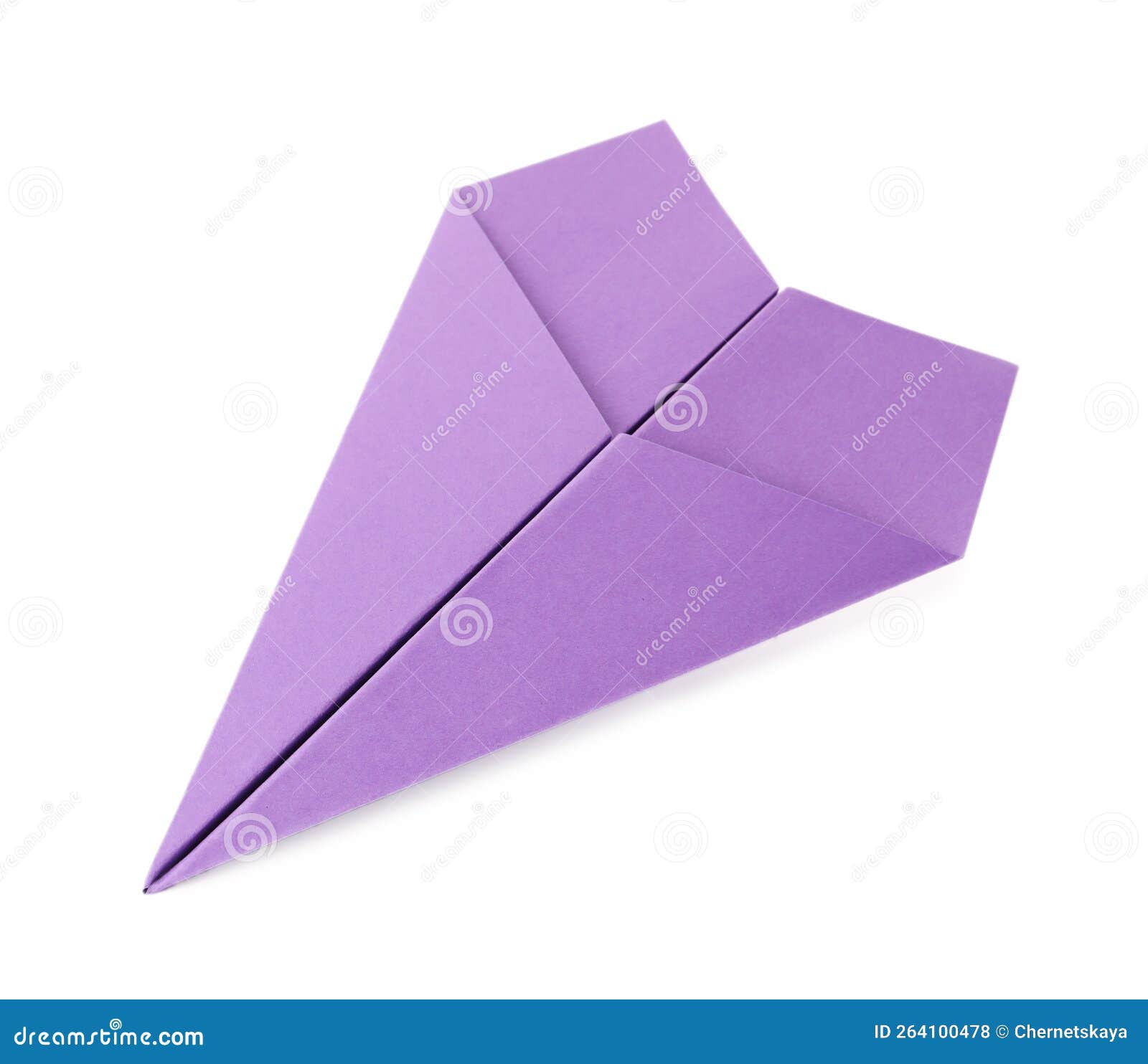 Handmade Purple Paper Plane Isolated on White Stock Photo - Image of ...