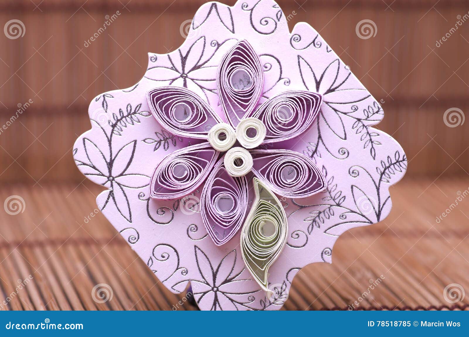 Handmade Quilling Paper Craft, Hobby Practise. Stock Image - Image of ...